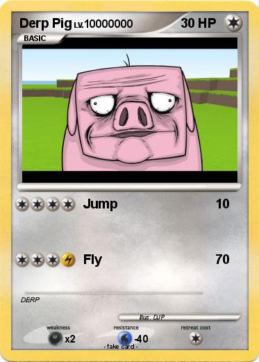 Pokémon Derp Pig - Jump - My Pokemon Card