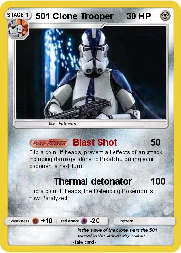 Pokémon 501 Clone Trooper - Blast Shot - My Pokemon Card