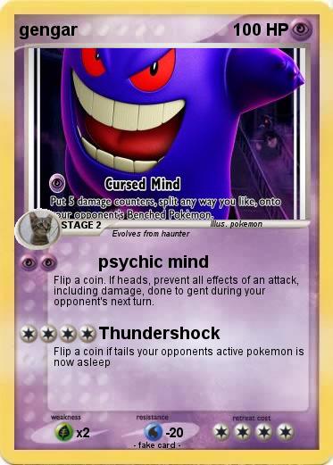 Pokémon gengar 1206 1206 - psychic mind - My Pokemon Card