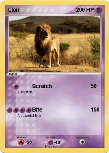 Pokémon Lion 682 682 - Scratch - My Pokemon Card