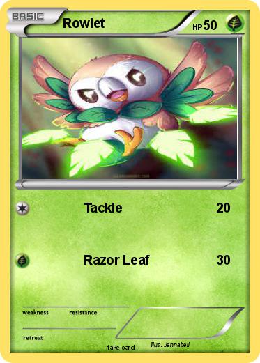 Pokémon Rowlet 130 130 - Tackle - My Pokemon Card