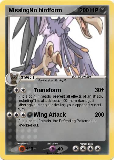 Pokémon MissingNo birdform - Transform - My Pokemon Card