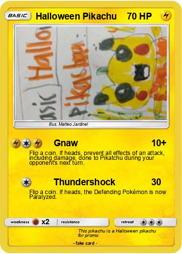 Pokémon Halloween Pikachu 17 17 - Gnaw - My Pokemon Card