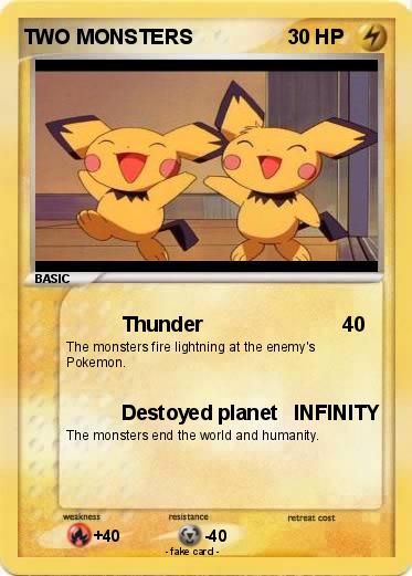 Pokémon TWO MONSTERS - Thunder - My Pokemon Card