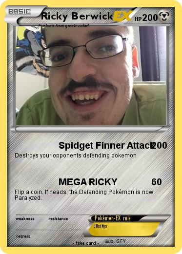 Pokémon Ricky Berwick 1 1 - Spidget Finner Attack - My Pokemon Card
