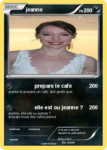 Pokémon jeanne 54 54 - prepare le cafe - Ma carte Pokémon