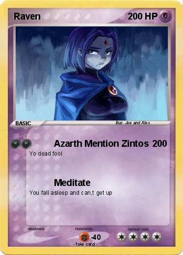 Pokémon Raven 260 260 - Azarth Mention Zintos - My Pokemon Card