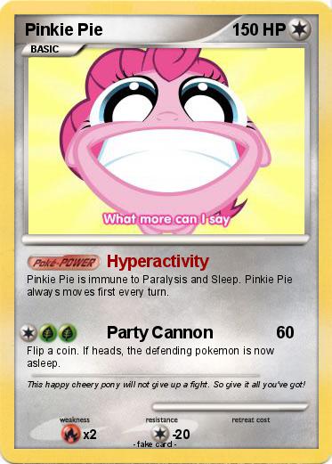Pokémon Pinkie Pie 344 344 - Hyperactivity - My Pokemon Card