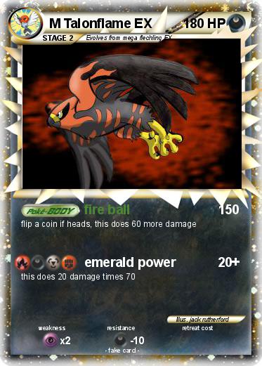 Pokémon M Talonflame EX 5 5 - fire ball - My Pokemon Card