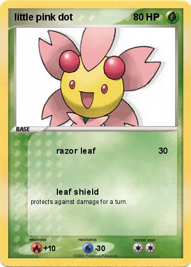 Pokémon little pink dot - razor leaf - My Pokemon Card
