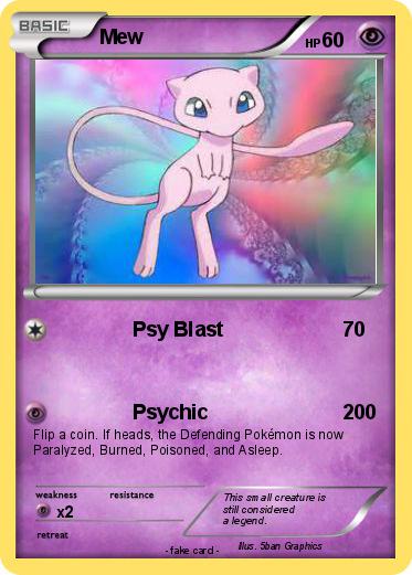 Pokémon Mew 6290 6290 - Psy Blast - My Pokemon Card