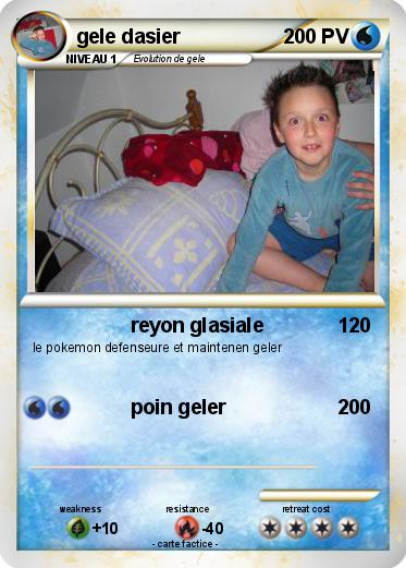 Pokémon gele dasier - reyon glasiale - Ma carte Pokémon