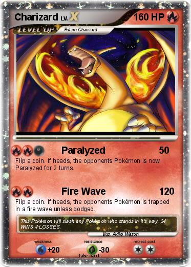 Pokémon Charizard 3687 3687 - Paralyzed - My Pokemon Card