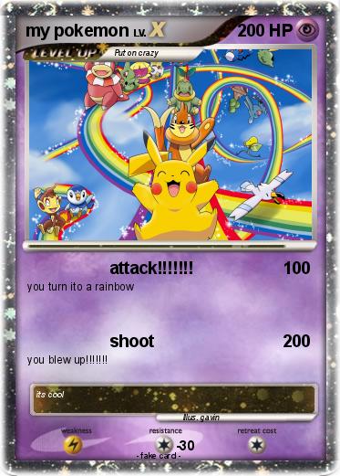 Pokémon my pokemon 8 8 - attack!!!!!!! - My Pokemon Card