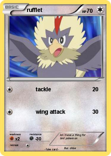 Pokémon rufflet 28 28 - tackle - My Pokemon Card