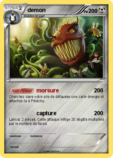 Pokémon demon 1925 1925 - morsure - Ma carte Pokémon