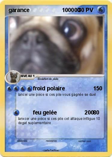 Pokémon garance 100000 100000 - froid polaire - Ma carte Pokémon