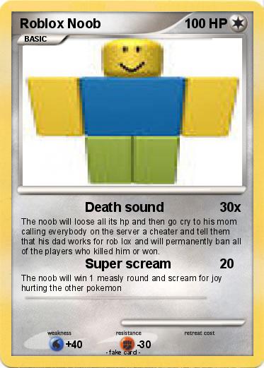 Pokémon Roblox Noob 64 64 - Death sound - My Pokemon Card