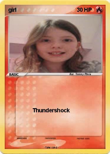 Pokémon girl 299 299 - Thundershock - My Pokemon Card