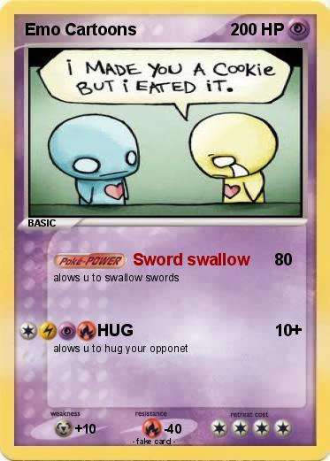 Pokémon Emo Cartoons 1 1 - Sword swallow - My Pokemon Card