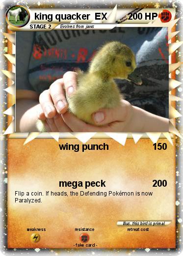 Pokémon king quacker EX - wing punch - My Pokemon Card
