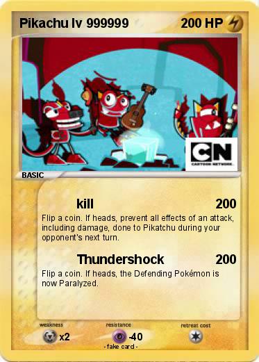 Pokémon Pikachu lv 999999 1 1 - kill - My Pokemon Card