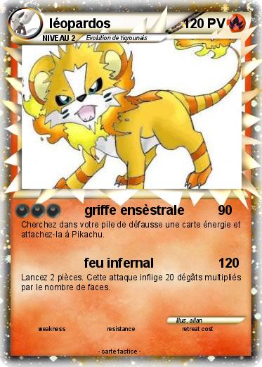 Pokémon leopardos - griffe ensèstrale - Ma carte Pokémon