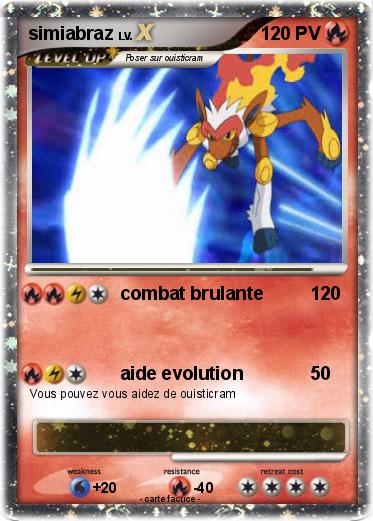 Pokémon simiabraz 739 739 - combat brulante - Ma carte Pokémon