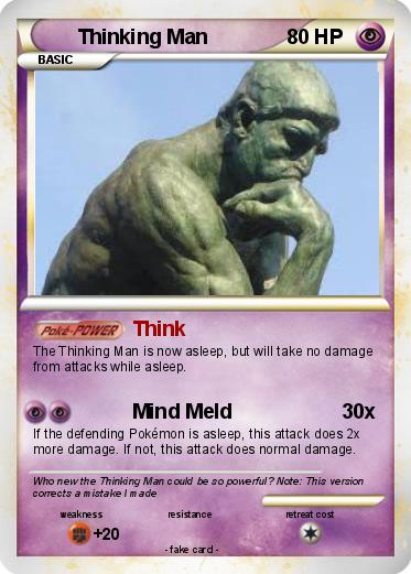 Pokémon Thinking Man - Think - My Pokemon Card