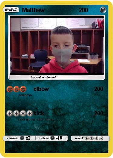 Pokémon Matthew 825 825 - elbow - My Pokemon Card