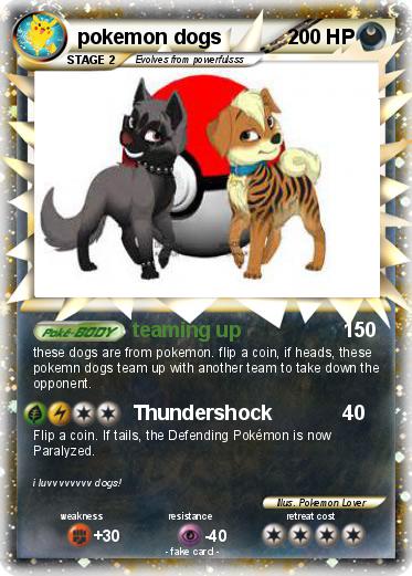 Pokémon pokemon dogs - teaming up - My Pokemon Card