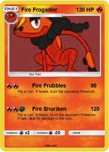 Pokémon Fire Frogadier - Fire Frubbles - My Pokemon Card