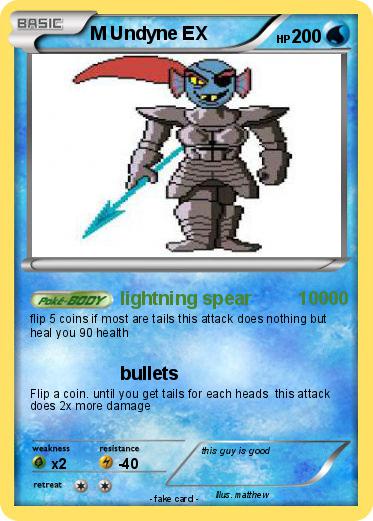 Pokémon M Undyne EX - lightning spear 10000 - My Pokemon Card