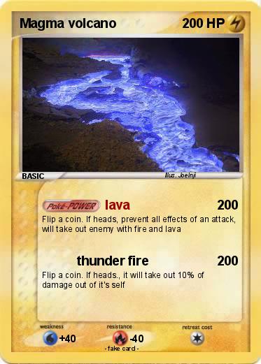 Pokémon Magma volcano - lava - My Pokemon Card