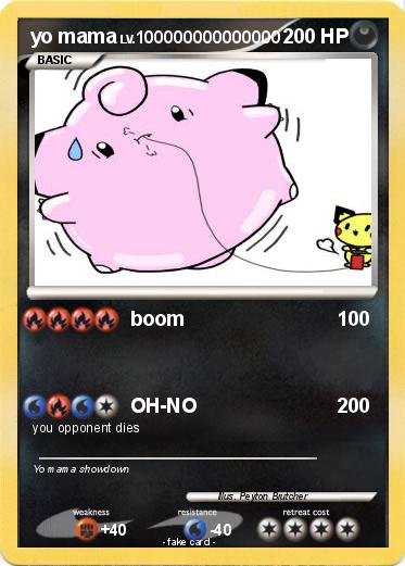 Pokémon yo mama 496 496 - boom - My Pokemon Card