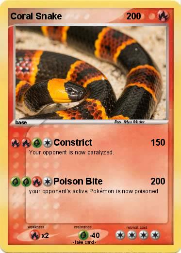Pokémon Coral Snake 5 5 - Constrict - My Pokemon Card