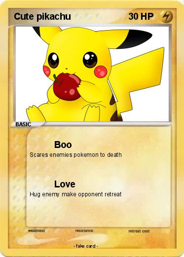 Pokémon Cute pikachu 66 66 - Boo - My Pokemon Card