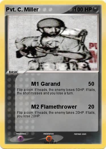 Pokémon Pvt C Miller 1 1 - M1 Garand - My Pokemon Card