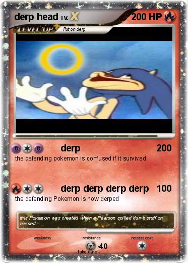 Pokémon derp head - derp - My Pokemon Card