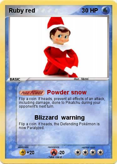 Pokémon Ruby red - Powder snow - My Pokemon Card