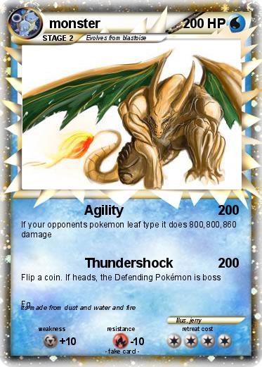 Pokémon monster 1609 1609 - Agility - My Pokemon Card