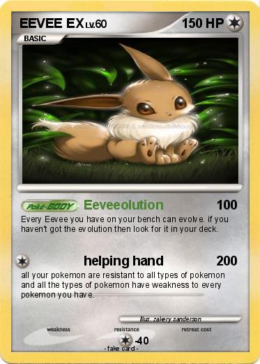 Pokémon EEVEE EX 5 5 - Eeveeolution - My Pokemon Card
