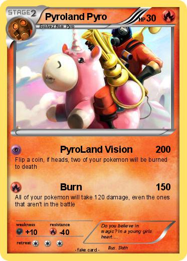 Pokémon Pyroland Pyro - PyroLand Vision - My Pokemon Card