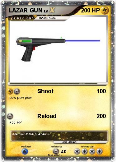 Pokémon LAZAR GUN - Shoot - My Pokemon Card