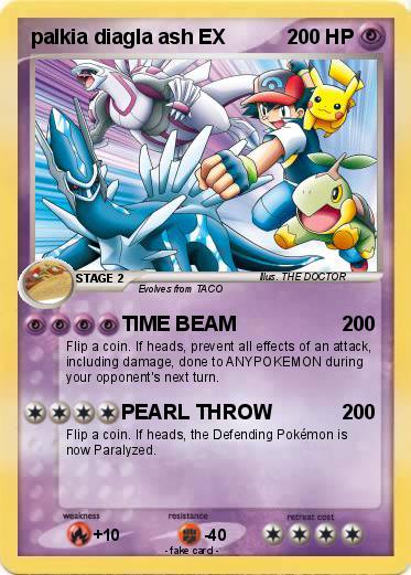 Pokémon palkia diagla ash EX - TIME BEAM - My Pokemon Card
