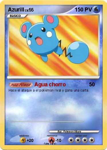 Pokémon Azurill 72 72 - Agua chorro - Mi carta pokémon