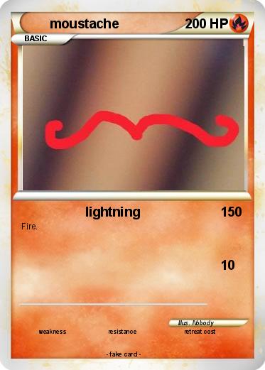 Pokémon moustache 71 71 - lightning - My Pokemon Card