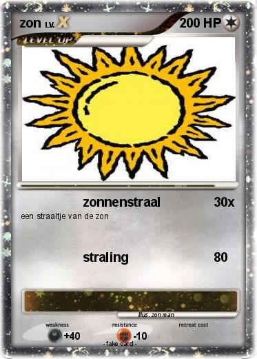 Pokémon zon - zonnenstraal - My Pokemon Card