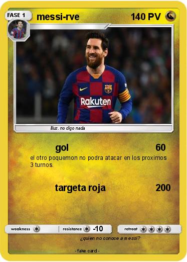 Pokémon messi rve - gol - Mi carta pokémon