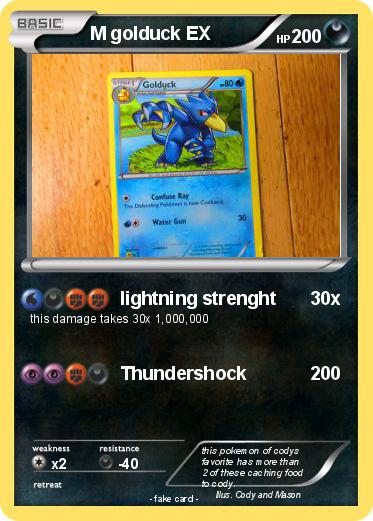 Pokémon M golduck EX - lightning strenght - My Pokemon Card